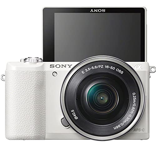 Sony A5100 Mirrorless Camera with E PZ 16-50mm f/3.5-5.6 OSS White, E 55-210mm f/4.5-6.3 OSS, 420-800mm f/8.3 Manual Telephoto Zoom Lens + 64Gb Memory Card + Professional Accessory Bundle