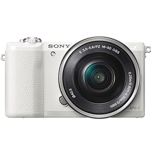 Sony A5100 Mirrorless Camera with E PZ 16-50mm f/3.5-5.6 OSS White, E 55-210mm f/4.5-6.3 OSS, 420-800mm f/8.3 Manual Telephoto Zoom Lens + 64Gb Memory Card + Professional Accessory Bundle