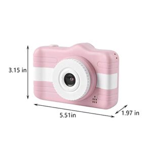 Kids Digital Camera, Children Digital Selfie Camera, with 1080p Front and Rear Dual Cameras, for Record Life, for Toddler, 3-10 Year Old Boys and Girls