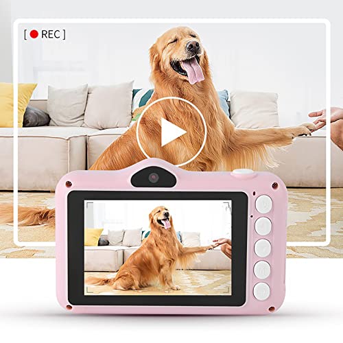 Kids Digital Camera, Children Digital Selfie Camera, with 1080p Front and Rear Dual Cameras, for Record Life, for Toddler, 3-10 Year Old Boys and Girls