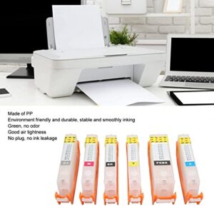 Fafeicy 5PCS Ink Cartridge,5 Colors Reusable Printing Ink Cartridge Desktop Photo Printers Accessories for (470-471)