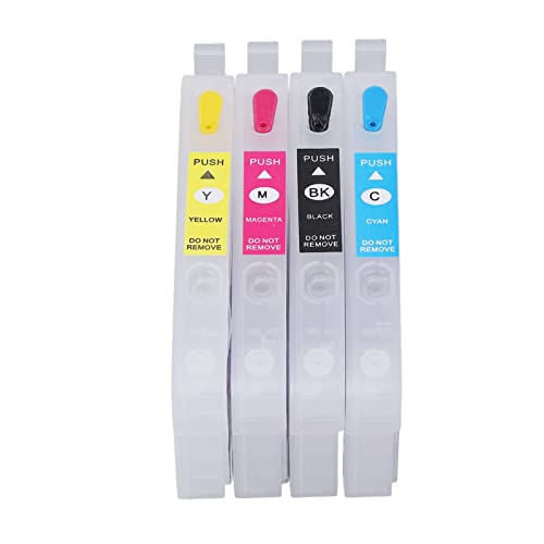 Hilitand Printing Ink Cartridge 4 Colors Inkjet Cartridge PP BK C M Y Ink Cartridges Replacement for Photo Paper Document (812XXLBK 812XLC 812XLM 812XLY Without Chip)