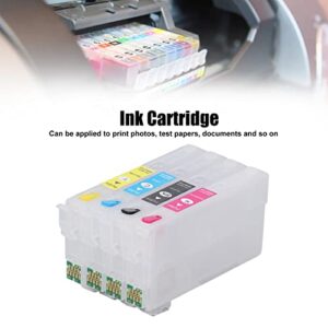 Hilitand Printing Ink Cartridge 4 Colors Inkjet Cartridge PP BK C M Y Ink Cartridges Replacement for Photo Paper Document (812XXLBK 812XLC 812XLM 812XLY Without Chip)