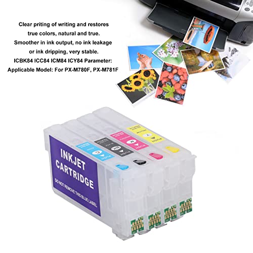 Hilitand Printing Ink Cartridge 4 Colors Inkjet Cartridge PP BK C M Y Ink Cartridges Replacement for Photo Paper Document (812XXLBK 812XLC 812XLM 812XLY Without Chip)