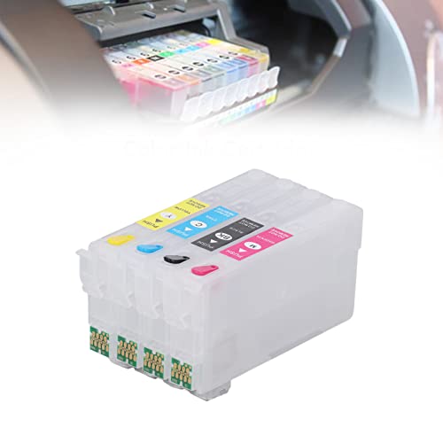 Hilitand Printing Ink Cartridge 4 Colors Inkjet Cartridge PP BK C M Y Ink Cartridges Replacement for Photo Paper Document (812XXLBK 812XLC 812XLM 812XLY Without Chip)