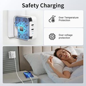 USB C Charger, GMM 40W Dual USB C Wall Charger Fast Charging, 2 Port 20W USB C Block with Foldable Plug, Compact GaN III USB C Power Adapter for iPhone 14/14 Pro/14 Pro Max/13 Pro, iPad, Galaxy, Pixel