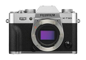 fujifilm x-t30 mirrorless digital camera, silver (body only)