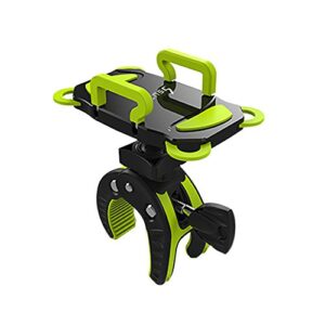 ihens5 bike phone mount, motorcycle & mountain bike handlebar phone mount bicycle golf cart stroller cell phone holder with rubber strap 360 degrees rotate for iphone x 8 7 6 6s plus samsung (green)