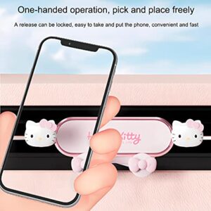 Zmioviq Car Phone Holder Mount for Women [Cute Pink], 2023 Upgrade Gravity Car Phone Mount with Sturdy Air Vent Clip Auto Lock Cell Phone Holder Mount for iPhone Samsung & All Phones