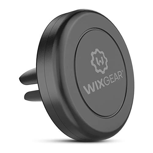 WixGear Universal Air Vent Magnetic Phone Car Mount Holder with Fast Swift-Snap Technology for Smartphones and Mini Tablets, Black 1 Pack