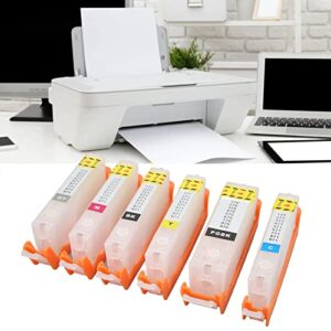 FTVOGUE 5PCS Ink Cartridge, Reusable Printing Ink Cartridge PGBK BK C M Y 5 Color for Printing (770-771)