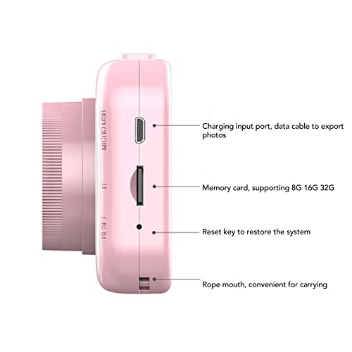 Kids Camera Kids Digital Camera High Definition Dual Lens 40MP MP3 Player Eyeshield Big Screen Pink Digital Camera for Travelling Kids Digital Camera High