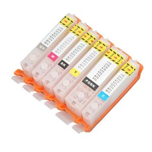 5pcs ink cartridge, reusable printing ink cartridge pgbk bk c m y 5 color for printing (470-471)