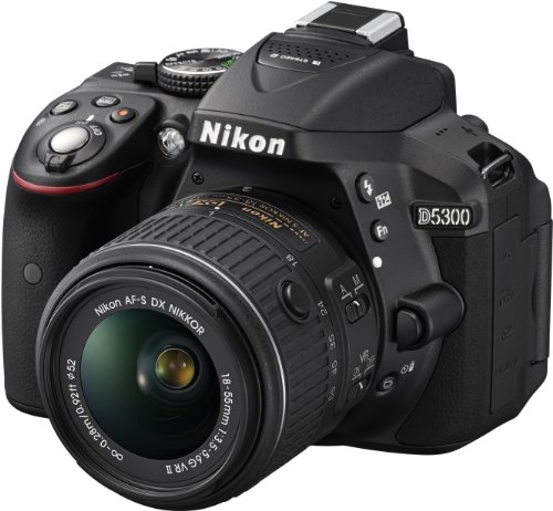 Nikon D5300 Digital SLR with 18-55mm VR II Compact Lens Kit - Black (24.2 MP) 3.2 inch LCD