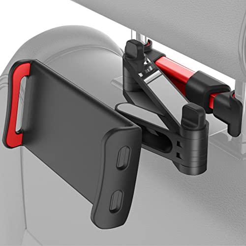 Homeet Tablet Holder Car Adjustable Headrest Car Holder Universal for iPad / iPhone / Samsung Galaxy Tabs / Kindle Fire HD / Nintendo Switch for 4.4 - 11 Inch Devices Red