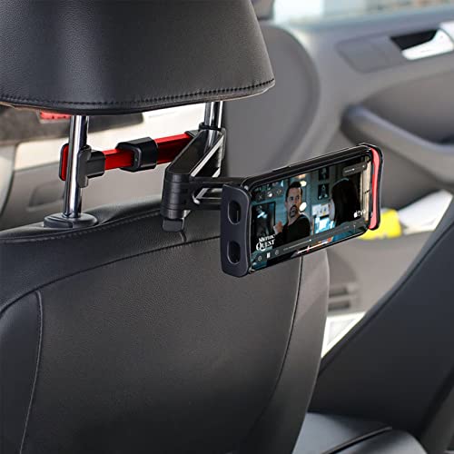 Homeet Tablet Holder Car Adjustable Headrest Car Holder Universal for iPad / iPhone / Samsung Galaxy Tabs / Kindle Fire HD / Nintendo Switch for 4.4 - 11 Inch Devices Red