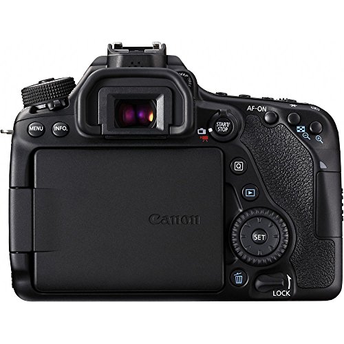 Canon EOS 80D DSLR Camera (Body Only) (1263C004), 64GB Memory Card, Case, Card Reader, Flex Tripod, Hand Strap, Cap Keeper, Memory Wallet, Cleaning Kit (Renewed)