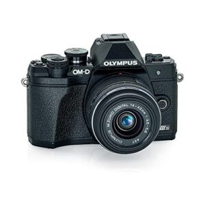 olympus om-d e-m10 mark iiis black body with black m.zuiko digital 14-42mm f3.5-5.6 iir lens, v207111bu000