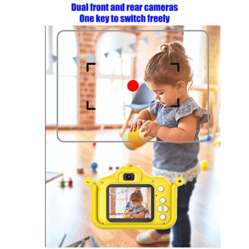 Digital Video Cameras, 2 Inch HD Screen for Kids Stimulate Kids Imagination Dual Front and Back MP3 Cameras for Photo (with 32G Memory Card with Card Reader)