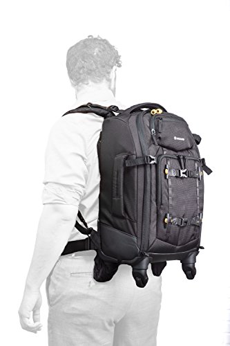 VANGUARD ALTA Fly 55T DSLR Camera Backpack, 4 Wheel Spinner/Trolley, Black