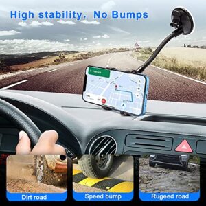 Car Phone Holder Mount Cell Phone Stand Windshield Dashboard Car Mount 360 Rotation For iPhone 14 13 12 11 Pro Max XS X XR 8 SE/Samsung Galaxy S20+Ultra S10 Note 10 Plus Mobile Android Smartphones