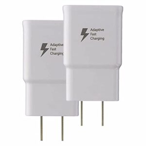 original samsung adaptive fast charging wall adapter for galaxy galaxy s8 s9 plus note 8 (2 pack)