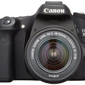 Canon DSLR camera EOS70D lens kit EF-S18-55mm F3.5-5.6 IS STM comes EOS70D1855ISSTMLK [International Version, No Warranty]