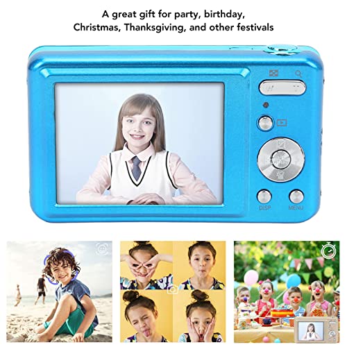 Children Digital Camera, 2.7in Camera ABS Metal 48MP High Definition 8X Optical Zoom Portable Digital Camera, for Children Beginners, Party, Birthday, Christmas, Thanksgiving (Blue)