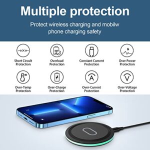 15W Fast Wireless Charger Pad for Google Pixel 7 Pro/6 Pro/6/5/5xl/4xl,Samsung Phone Wireless Charger Station for Samsung Galaxy S23 Ultra S22 S21 S20 S10 Plus/Note 20/A14,iPhone 14 Pro Max/13/12/11/8