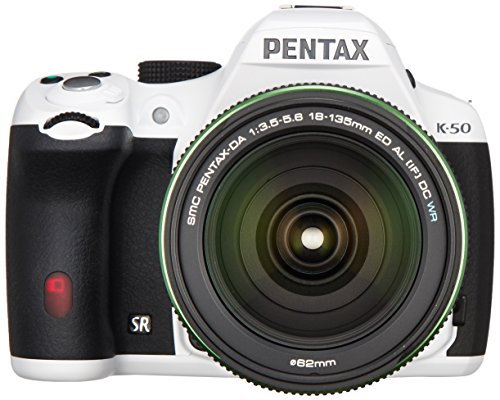 Pentax K-50 16MP Digital SLR with 18-135mm Lens (White) - International Version