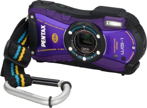 Pentax Optio WG-1 Adventure Series 14 MP Waterproof Digital Camera with 5x Wide-Angle Optical Zoom (Purple)