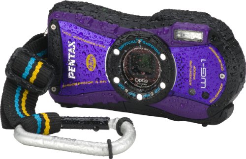 Pentax Optio WG-1 Adventure Series 14 MP Waterproof Digital Camera with 5x Wide-Angle Optical Zoom (Purple)