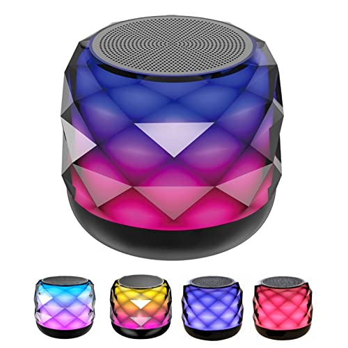 LENRUE Bluetooth Speaker, Small Mini Wireless Portable Speakers with Colorful Light, HiFi Sound, Long Playtime,Gift for Women Girls Kids Daughter Sister