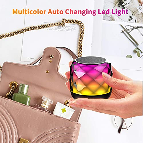 LENRUE Bluetooth Speaker, Small Mini Wireless Portable Speakers with Colorful Light, HiFi Sound, Long Playtime,Gift for Women Girls Kids Daughter Sister