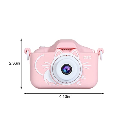 Yeahitch New Cat Cartoon Children's Camera Front and Rear Double Lens 20 Million Selfie Camera Parent-Child Gift Camera Christmas Puzzle Gift