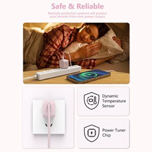 USB C Wall Charger Block 20W,Weduda Fasting Charging Block with Foldable Plug Compatible with iPhone 14/13/12/11/Plus/Mini/Pro/Pro Max,iPad Air/Mini, Samsang Galaxy S21/S21 Ultra/S22/S22 Ultra(Pink)