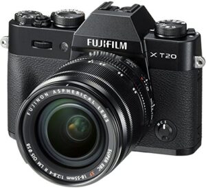 fujifilm x-t20 mirrorless digital camera w/xf18-55mmf2.8-4.0 r lm ois lens-black