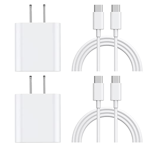 iPad Pro Charger Fast Charging,2 Pack 20W USB C Fast Wall Charger Block with 6.6FT USB C Cable for iPad Pro 12.9 in 5th/4th/3rd Gen,New iPad mini 6th Gen,2021/2020/2018 iPad Pro 11 inch,iPad Air 4th