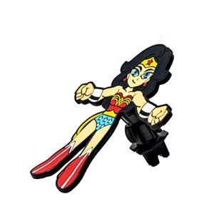 Hug Buddy Wonder Woman Air Vent Car Phone Holder, Adjustable, Universal Fit, Cell Phone Mount Compatible with iPhone, Samsung Galaxy, LG, Google, Nexus 5X, Moto, Black and Other Smartphones