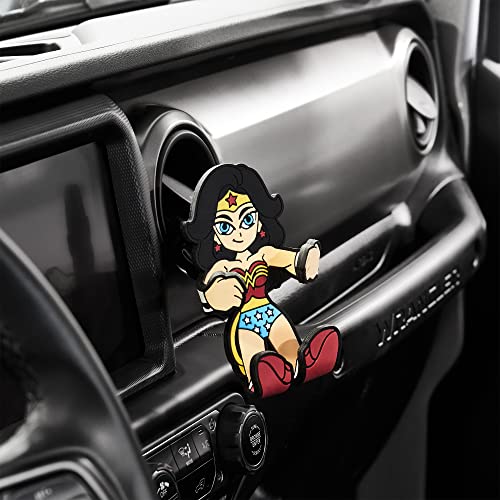 Hug Buddy Wonder Woman Air Vent Car Phone Holder, Adjustable, Universal Fit, Cell Phone Mount Compatible with iPhone, Samsung Galaxy, LG, Google, Nexus 5X, Moto, Black and Other Smartphones