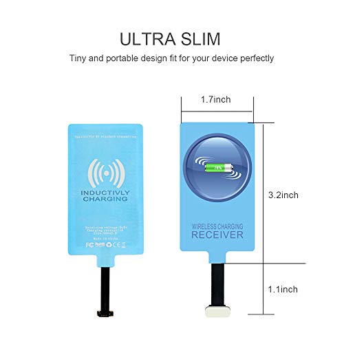 IVY QI Wireless Charging Receiver Adapter with Fast&Smart Microchip Technology for Samsung Galaxy A11/A21/A51/A71/A12/A02s/A32/A52/A31 Type-C