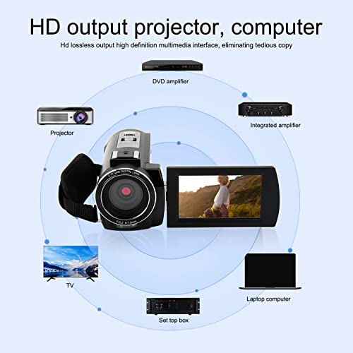 HD Digital Camera Wireless Control Camera 3 Inch IPS Screen 100240V for Recording (US Plug)