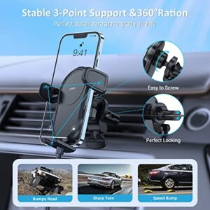 GVAVIY Car Phone Holder, 360°Rotatable Mobile Phone Holder, 2022 Upgraded Clip, Big Phones & Thick Case Friendly for Air Vent Hands Free Clip Cell Phone Holder Compatible with All Smartphones