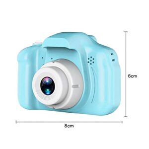 Weetack 2 Inch HD Screen Chargable Digital Mini Camera Kids Cute Camera Toys Photography Props for Child Birthday Gift (Blue)