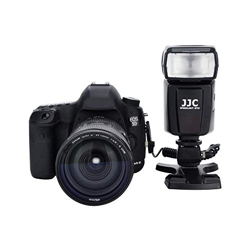 JJC Standard Hot Shoe Adapter with Extra PC sync Connection Port & 3.5mm Mini Phone Connection Port for Connecting Cameras to Additional Off-Camera Flash,Studio Light,Strobes or Other Accessories