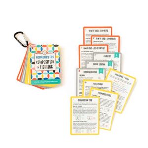 Photography Cheat Sheet Cards (Set of 2 Decks) - DSLR Camera Photography and Composition/Lighting Sets - Plastic Reference Cards | Snap Happy Mom (Bright)