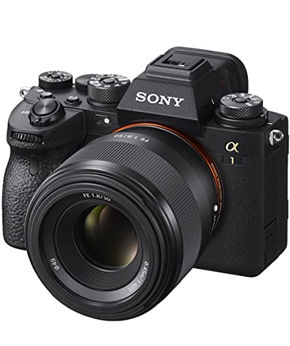 Sony Alpha 1 Full Frame Mirrorless Camera Body + 50mm F1.8 FE Fast E-Mount Lens SEL50F18F ILCE-1/B Bundle with Meike MK320 TTL Flash Speedlite + Deco Gear Backpack + Microphone and Accessories Kit