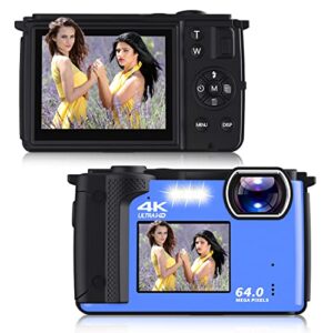 kids camera for teens boys and girls,digital camera 1080p vlogging camera hd 24mp 16x digital zoom camera with 32g memory card 2 batteries & charger youtube portable