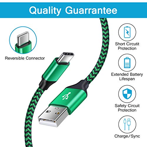 Android Charger Cable C Charger Fast Charging Cord Compatible for Moto G Stylus/Play/Power, Razr,One 5G Ace,Google Pixel 7/6 Pro/6/5/4,LG,Samsung Galaxy S23 Ultra S22 S21 FE Ultra 5G A73 A53 A13 A03S