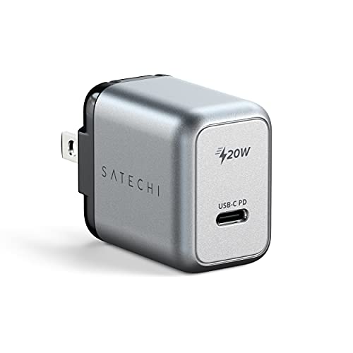 Satechi 20W USB C PD Wall Charger – Supports Power Delivery – for M2/ M1 iPad Pro/Air, iPhone 14 Pro Max/14 Pro/14/14 Plus, iPhone 13 Pro Max/13 Pro/13/13 Mini (US)